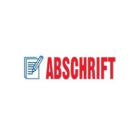 Printy Lagertext "Abschrift"